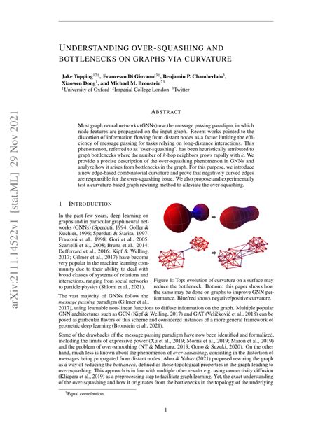 Pdf Understanding Over Squashing And Bottlenecks On Graphs Via Curvature