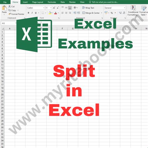 Excel Example Split In Excel Myritebook Learn Tutorials