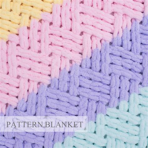 Loop Yarn Pattern Triple Weave Pattern Criss Cross Blanket Etsy In 2024 Knitting Patterns