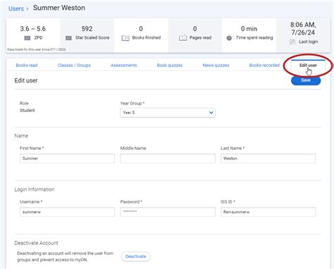 How To Edit User Information In Myon School Administrator Myon Uk