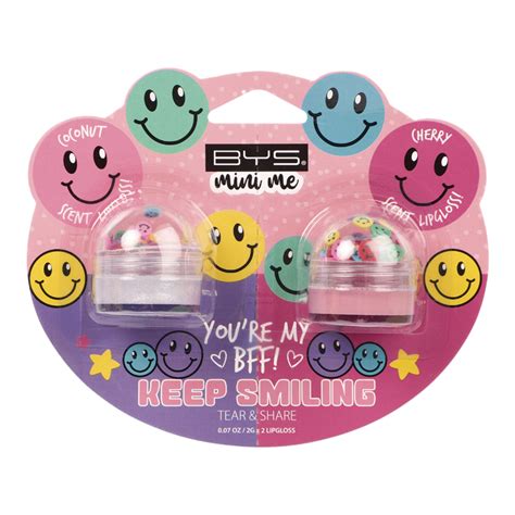 Bys Mini Me Keep Smiling Tear And Share Lipbalms Bys Cosmetics