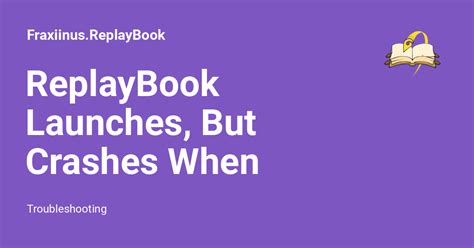 ReplayBook Launches But Crashes When Loading Thumbnails Fraxiinus
