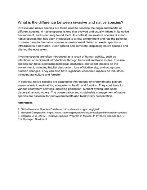 Invasive Vs Native Species Definition Differences