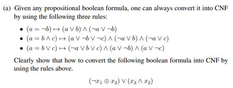 A Given Any Propositional Boolean Formula One Can Chegg