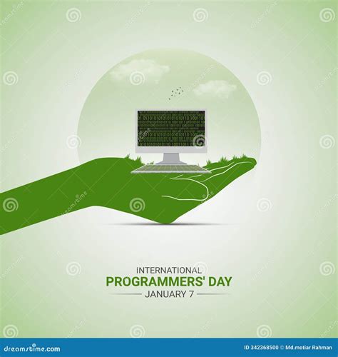 Creative Programmers Day Ads Design International Programmers Day Celebrated January 7 Vector