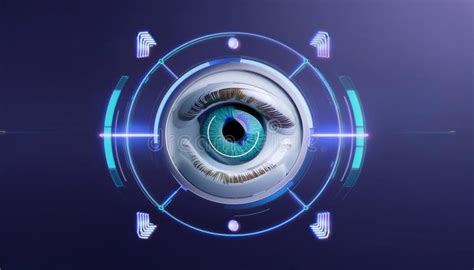 Consumer Future And Technology Concepts Biometric Security System Futuristic Retina Scan