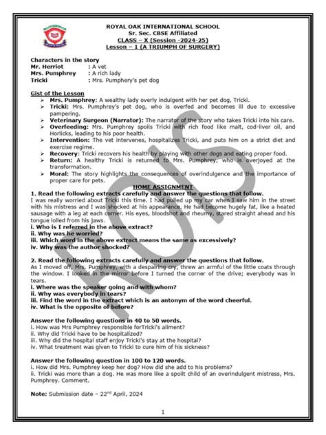 A Triumph Of Surgery Assignment Pdf