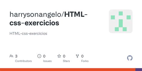 GitHub Harrysonangelo HTML Css Exercicios HTML Css Exercicios