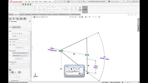 Solidworks Hints And Tips Adding A Custom Thread Youtube