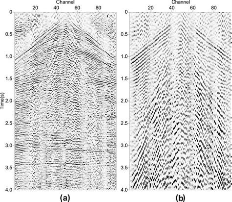 Results Of The Adaptive Svd Filtering In F K Domain Of A Shot Gather In
