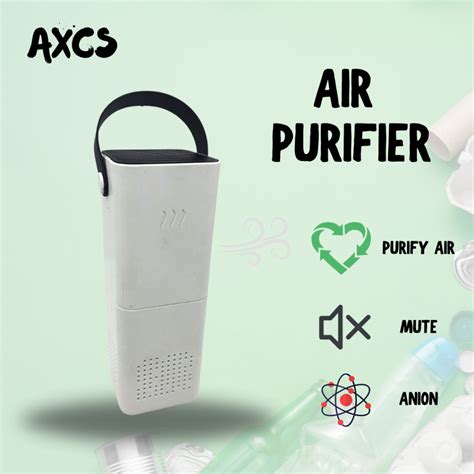 Axcs Mini Tower Air Purifier Rechargeable Compact And Lightweight Air Purifier Gpm Shopee