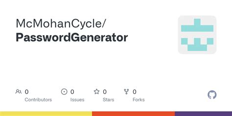Github Mcmohancycle Passwordgenerator