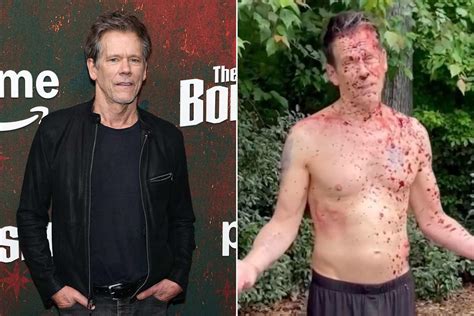 Kevin Bacon 66 Strips Down To Just His Trunks For Bloody Good “the