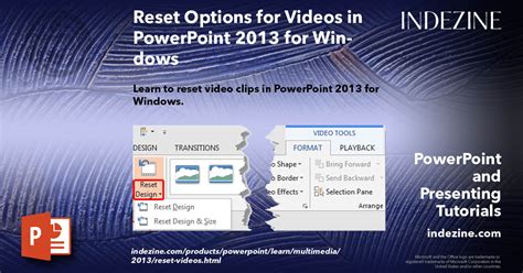 Reset Options For Videos In PowerPoint For Windows