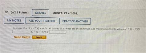 Solved Suppose That 3f X 4 For All Values Of X What Are Chegg Com