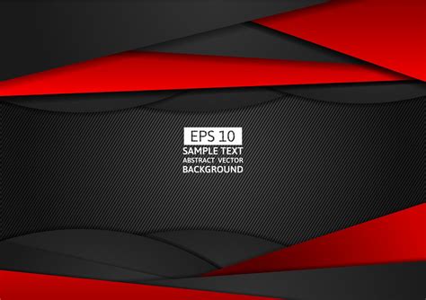 Red And Black Geometric Abstract Vector Background Modern Design With Copy Space For Your