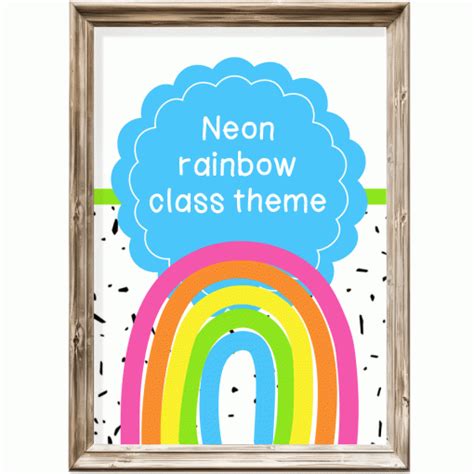 Class Theme Neon Rainbow Clever Wolfee