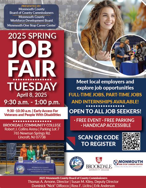 Monmouth County 2025 Spring Job Fair Monmouth County Division Of