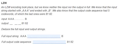Solved An Lzw Encoding Took Place But We Know Neither The