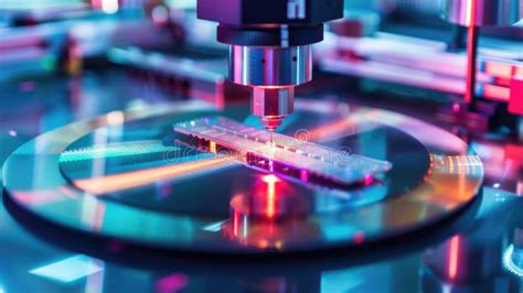 Robotic Manufacturing Of Semiconductors And Computer Chips From Silicon Wafers Modern