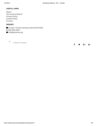 Biostatistics Methods Part Edukite PDF