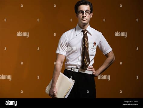 Nerdy Man Holding Babe Books Stock Photo Alamy