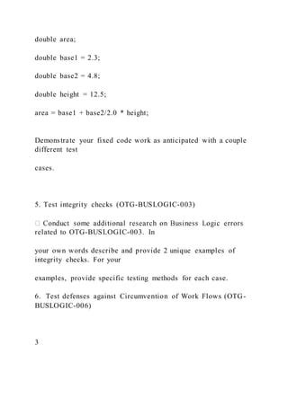 Sdev Homework Input Validation And Busine Docx