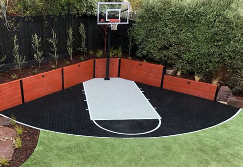 Backyard Basketball Court Tiles Amazing Backyard Ideas