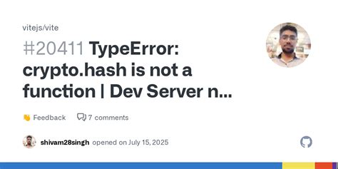 Typeerror Cryptohash Is Not A Function Dev Server Not Starting · Vitejs Vite · Discussion