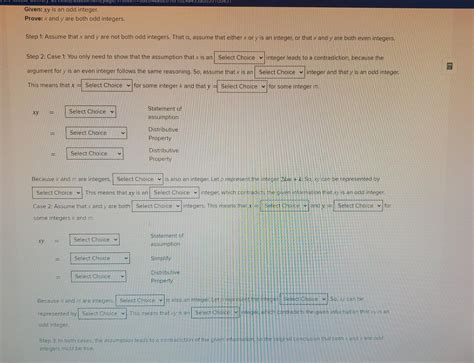 Solved Given Xy Is An Odd Integer Prove X And Y Are Both