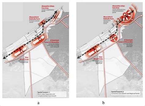 Alexandria Urban Growth Scenarios 2032 A And B Alexandria Master Plan Download Scientific