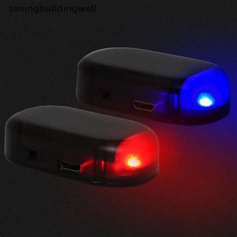 Twth รถปลอมความปลอดภัยไฟสัญญาณพลังงานแสงอาทิตย์จําลอง Led Dummy Alarm คําเตือนไร้สาย Anti Theft
