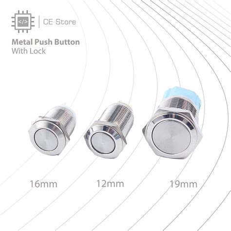 Metal Push Button With Lock Ce Store
