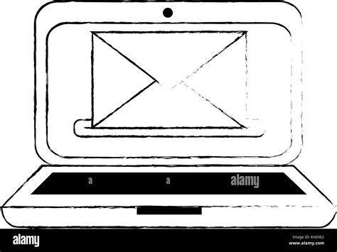 Laptop Computer With Envelope Stock Vector Image And Art Alamy