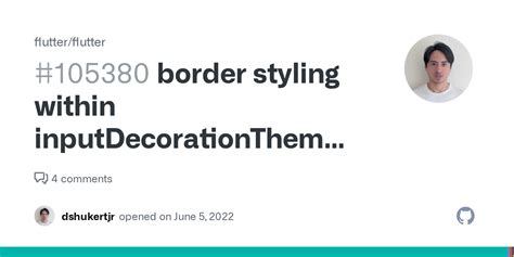 Border Styling Within Inputdecorationtheme Does Not Have Any Effect On Textformfield · Issue