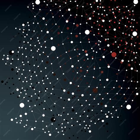 Premium Vector Abstract Asymmetric Vector Monochrome Structure With