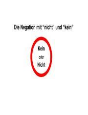 Negation In German Learn How To Use Nicht And Kein To Course Hero