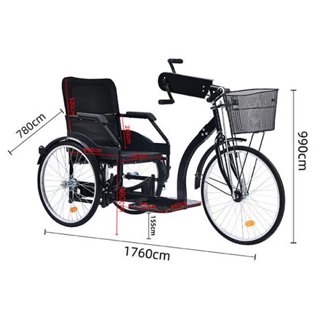 Mt 001 Foldable Manual Operated Tricycle For Disabled Motorised