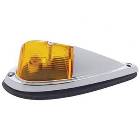 Pick Up Cab Light W Chrome Die Cast Housing Amber Lens 4 State Trucks