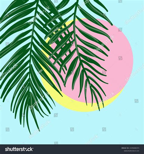 Tropical Leaf Vector Illustration Colourful Abstract Stock Vector Royalty Free 2195846373