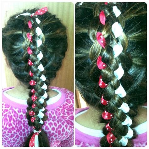 7 Strand Braid With Ribbon Strand Braid Braids Hair