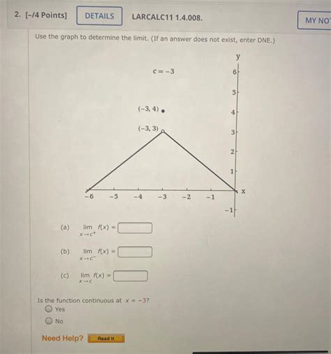 [answered] use the graph to determine the limit if an answer does not