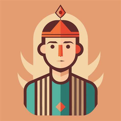 A Flat Illustration Of A Man In A Traditional Costume 52233013 Vector