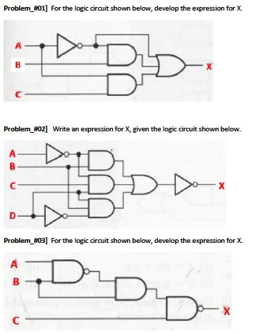Solved Problem 01 For The Logic Circuit Shown Below Chegg Com