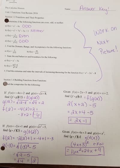 Unit 1 Functions