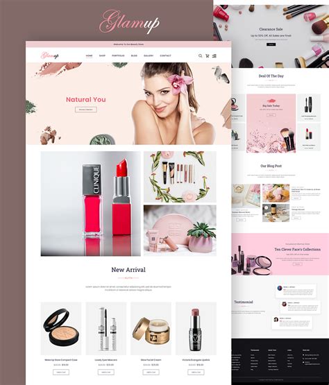 cosmetics website templates by expound coderz on dribbble