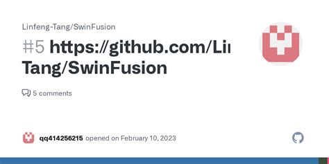 Https Github Linfeng Tang SwinFusion Issue Linfeng Tang SwinFusion GitHub