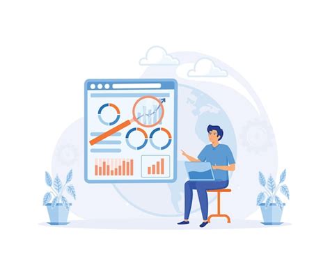 Premium Vector Data Driven Business Model Abstract Data Analytics