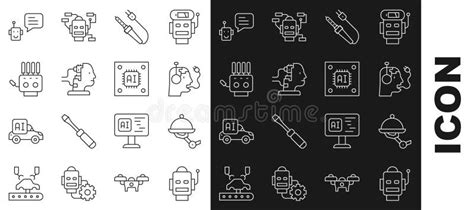 Set Line Robot Waiter Robot Charging Battery Soldering Iron For