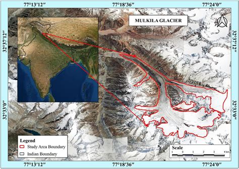 The Geographical Location Of Mulkila Glacier India Download